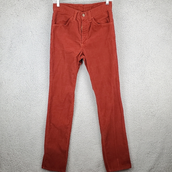 Levi's | Jeans | Vtg Levis Red Corduroy Pants Mens 29x34 7s Talon 42 ...